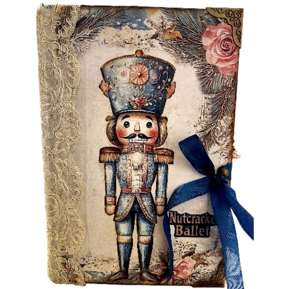 Handmade | Office | Nutcracker Ballet 925in By 5in Junk Journal Book ...